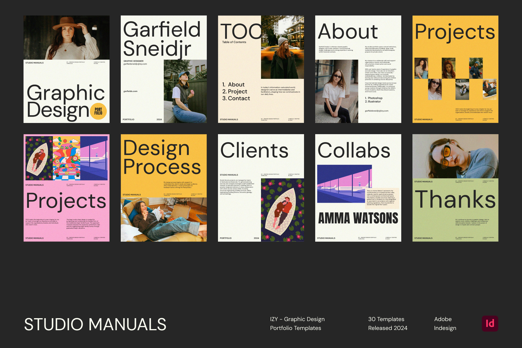 IZY - Graphic Design Portfolio Template - Studio Manuals