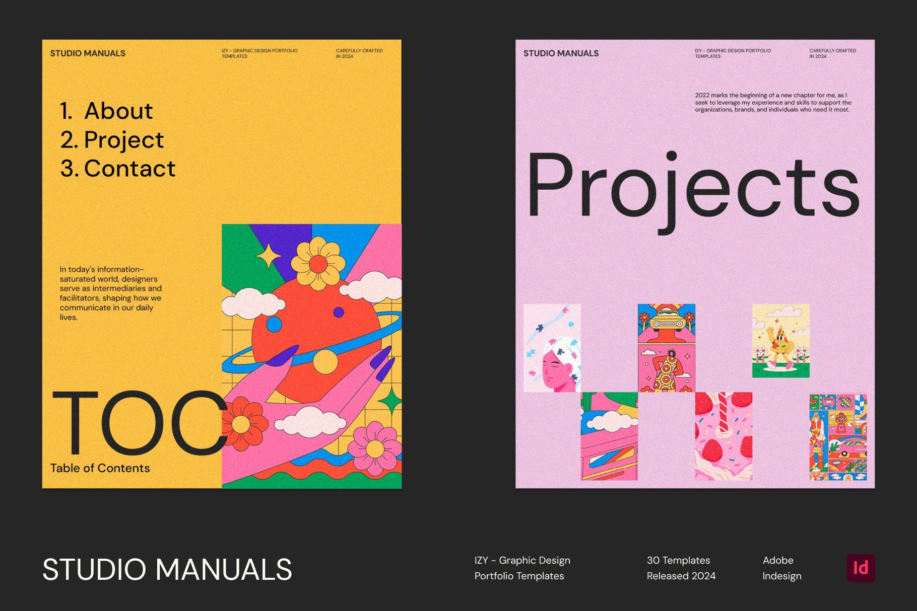 IZY - Graphic Design Portfolio Template - Studio Manuals