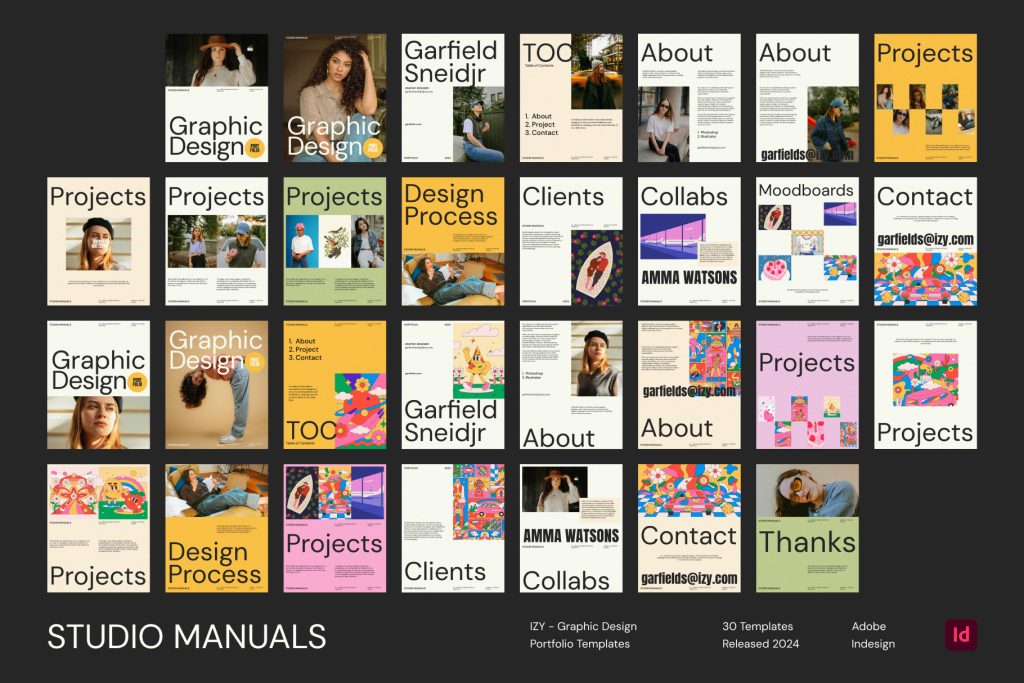 IZY - Graphic Design Portfolio Template - Studio Manuals