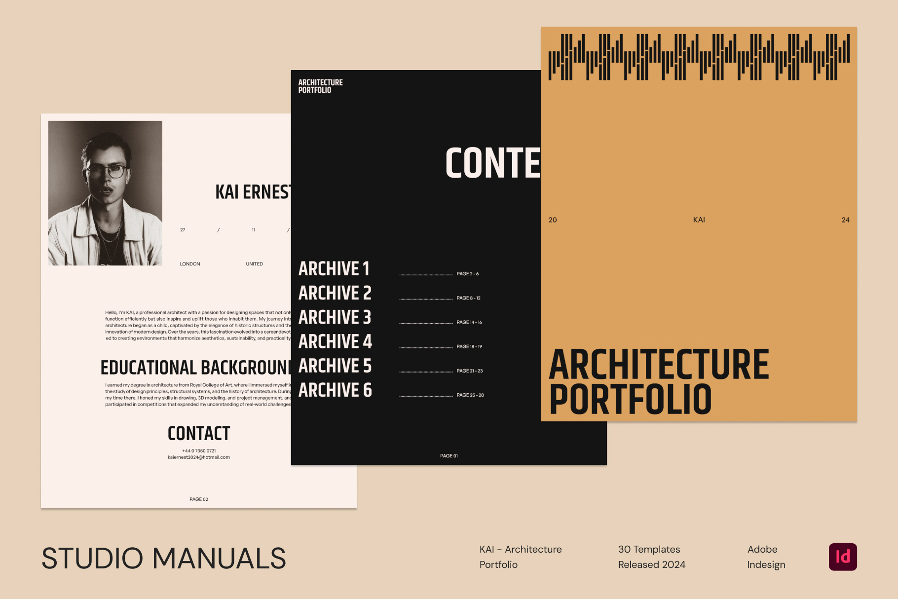 KAI - Architecture Portfolio | Customizable Social Media Templates