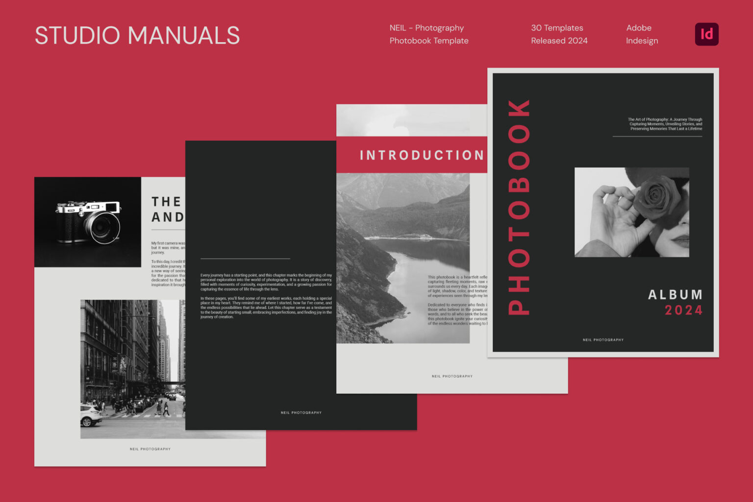 NEIL - Photography Photobook Template | Customizable Templates