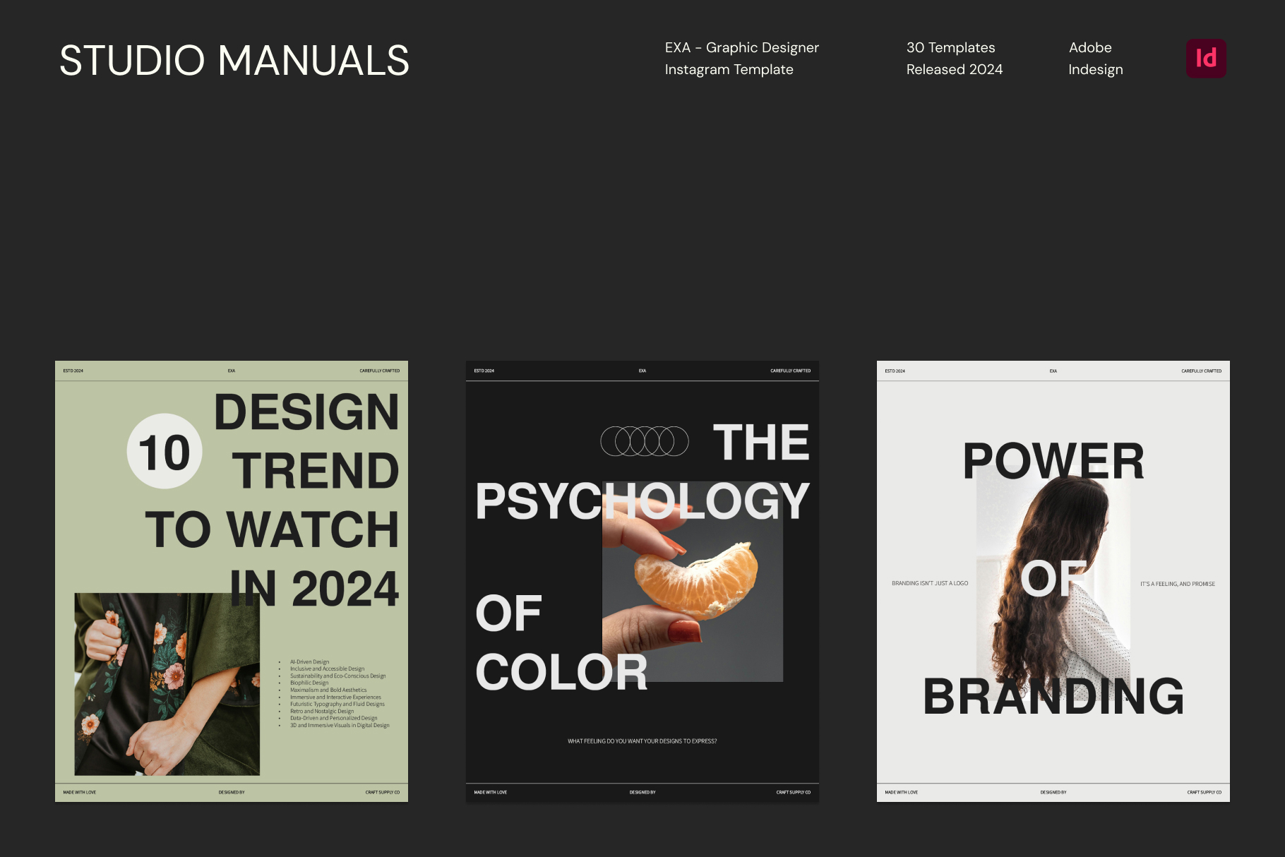 EXA - Graphic Designer Instagram Templates