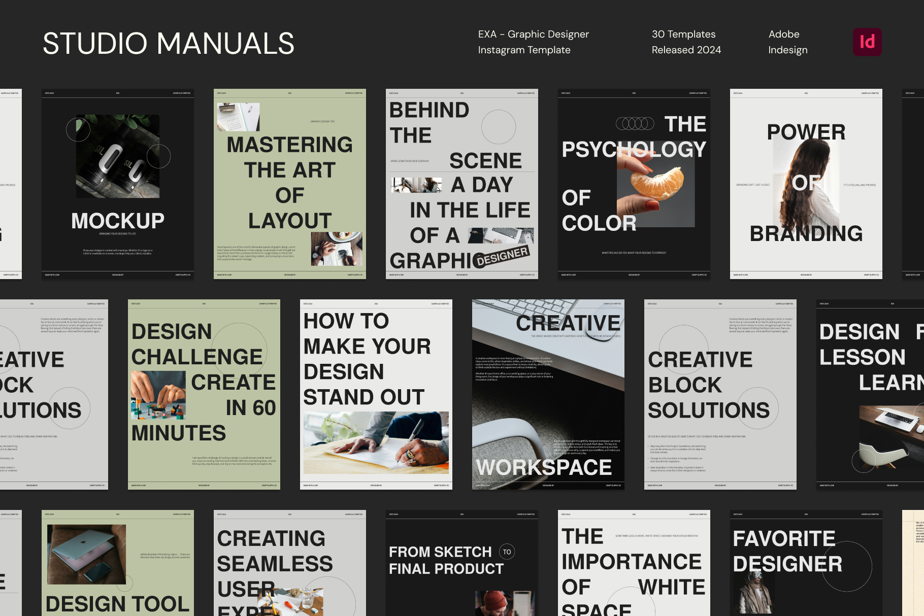 EXA - Graphic Designer Instagram Templates