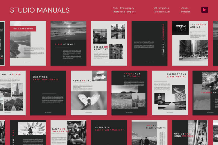 NEIL - Photography Photobook Template | Customizable Templates