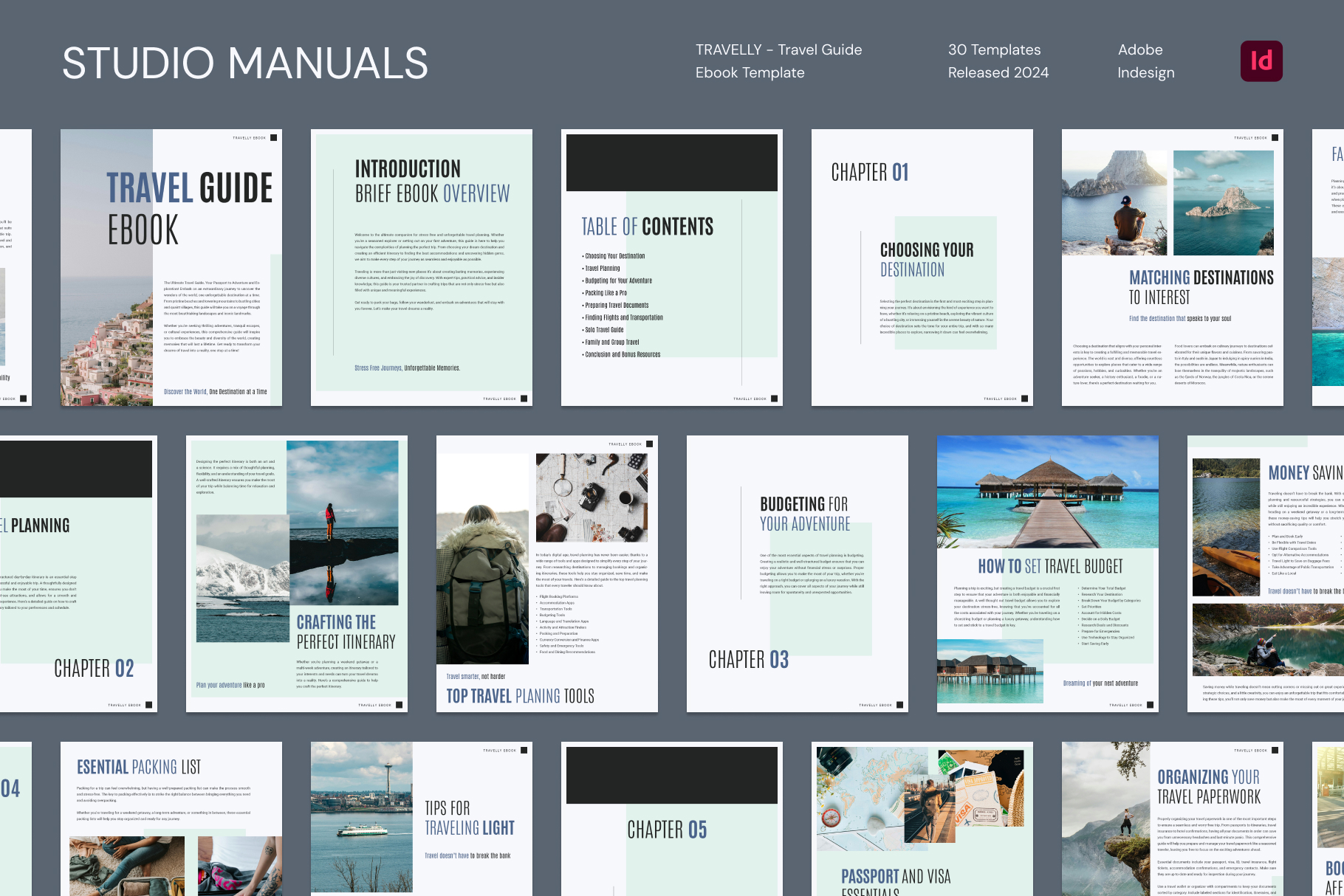 TRAVELLY - Travel Guide Ebook Template | Customizable Posts