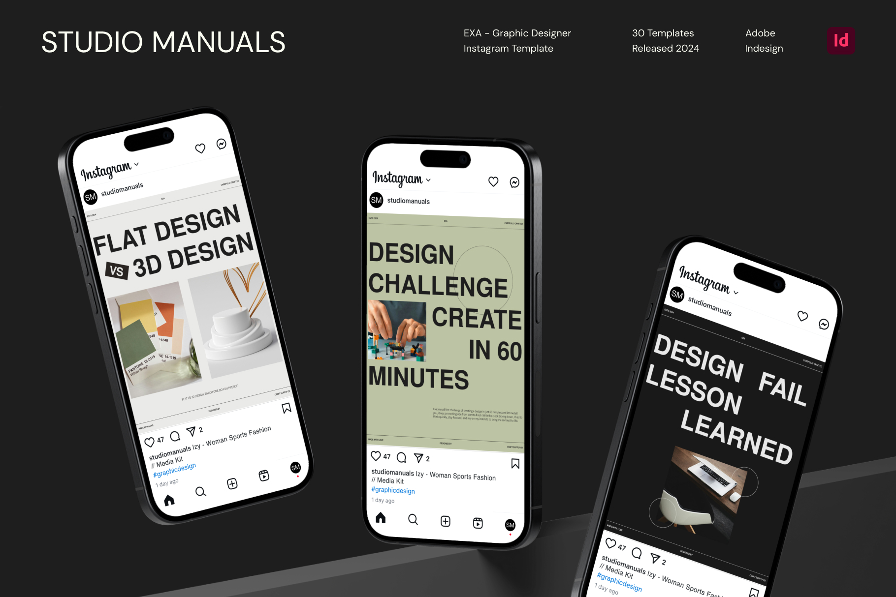 EXA - Graphic Designer Instagram Templates