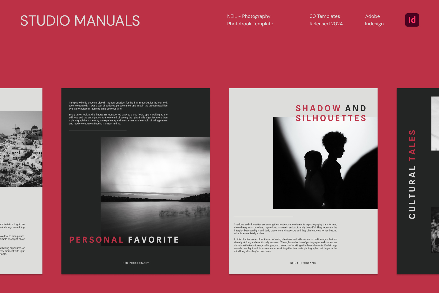 NEIL - Photography Photobook Template | Customizable Templates