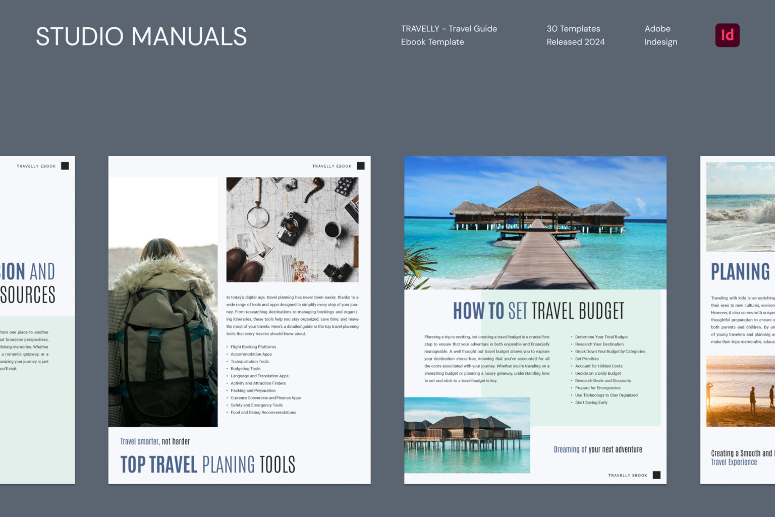 TRAVELLY - Travel Guide Ebook Template | Customizable Posts