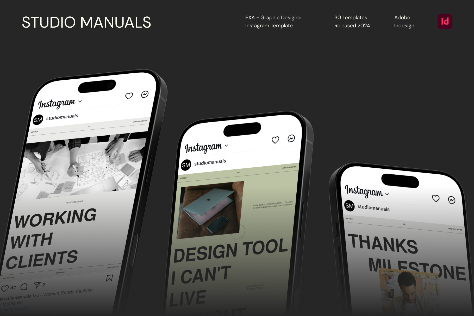 EXA - Graphic Designer Instagram Templates