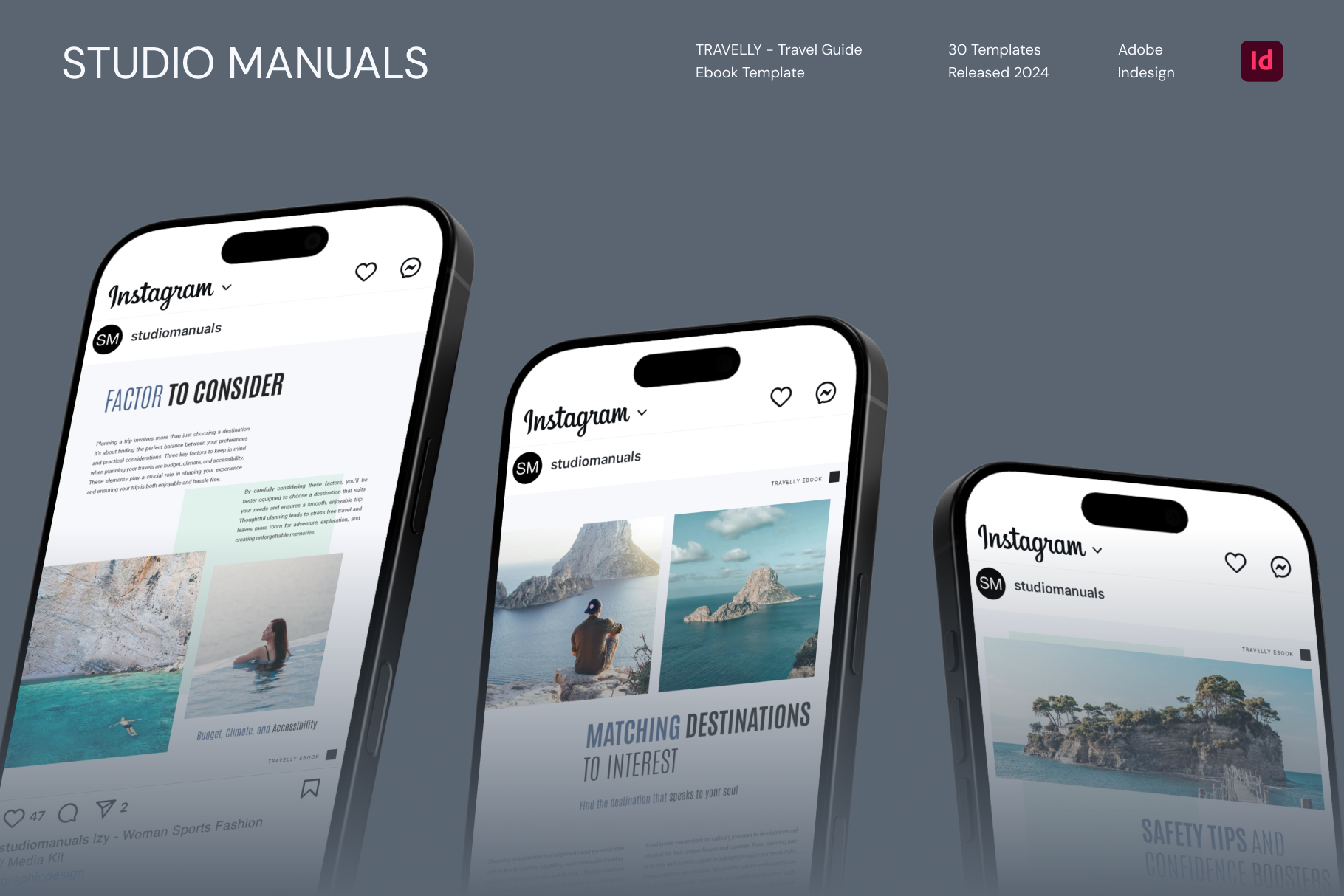 TRAVELLY - Travel Guide Ebook Template | Customizable Posts