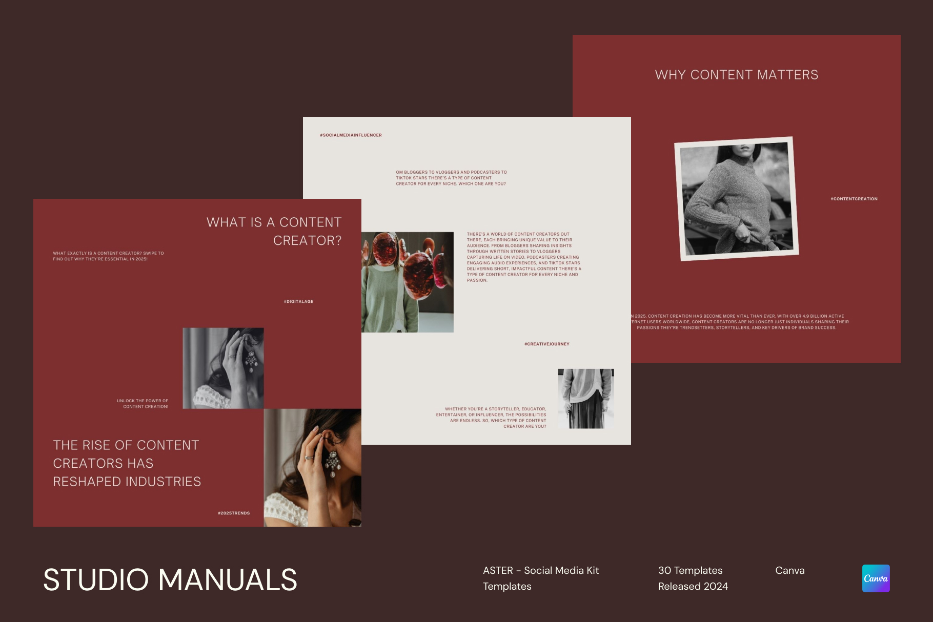 ASTER Social Media Kit – 30 Customizable Canva Templates