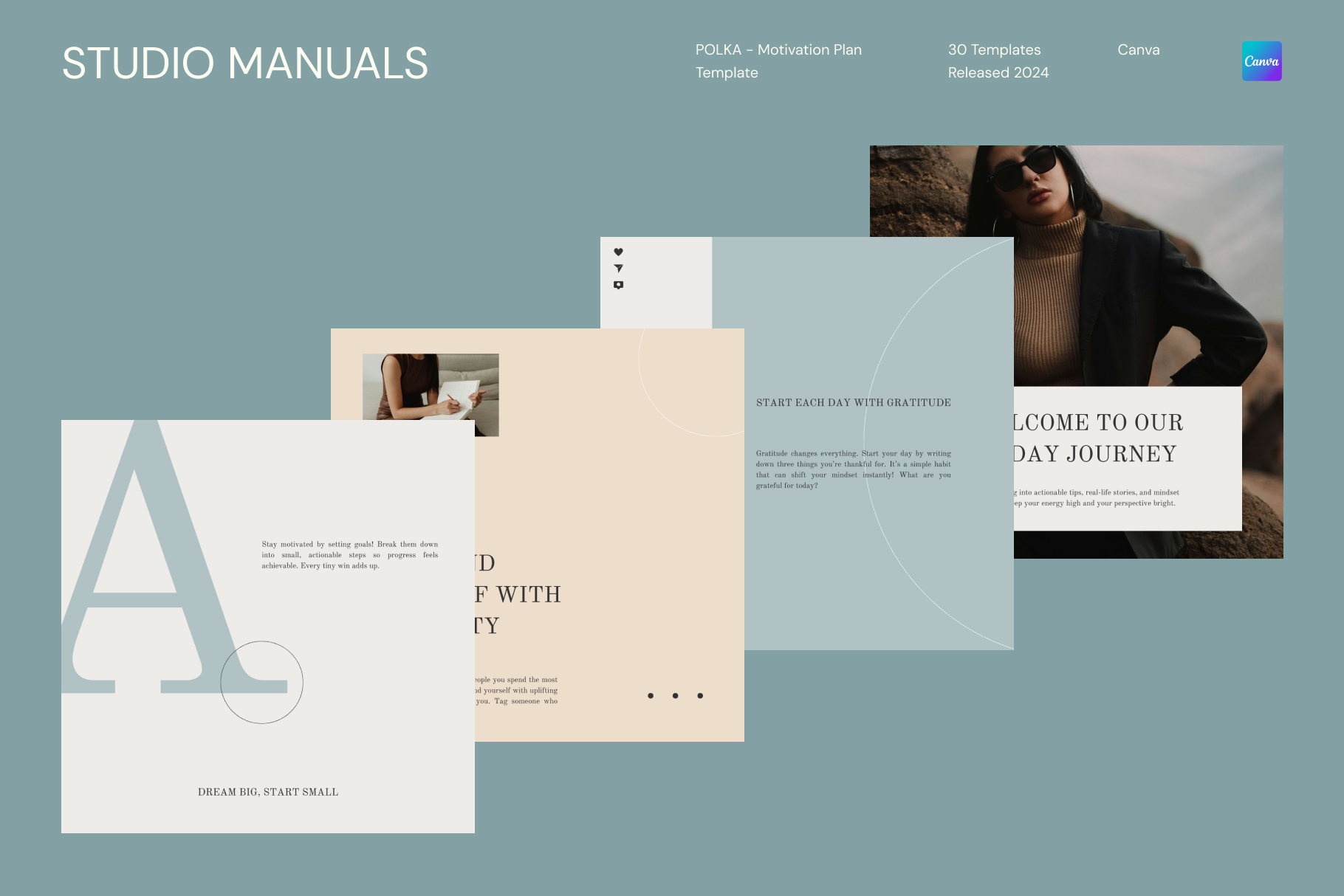 POLKA Motivation Plan Template – 30 Canva Templates