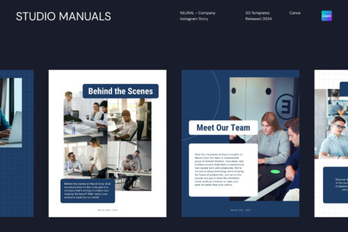 NEURAL Company Instagram Story – 30 Canva Templates