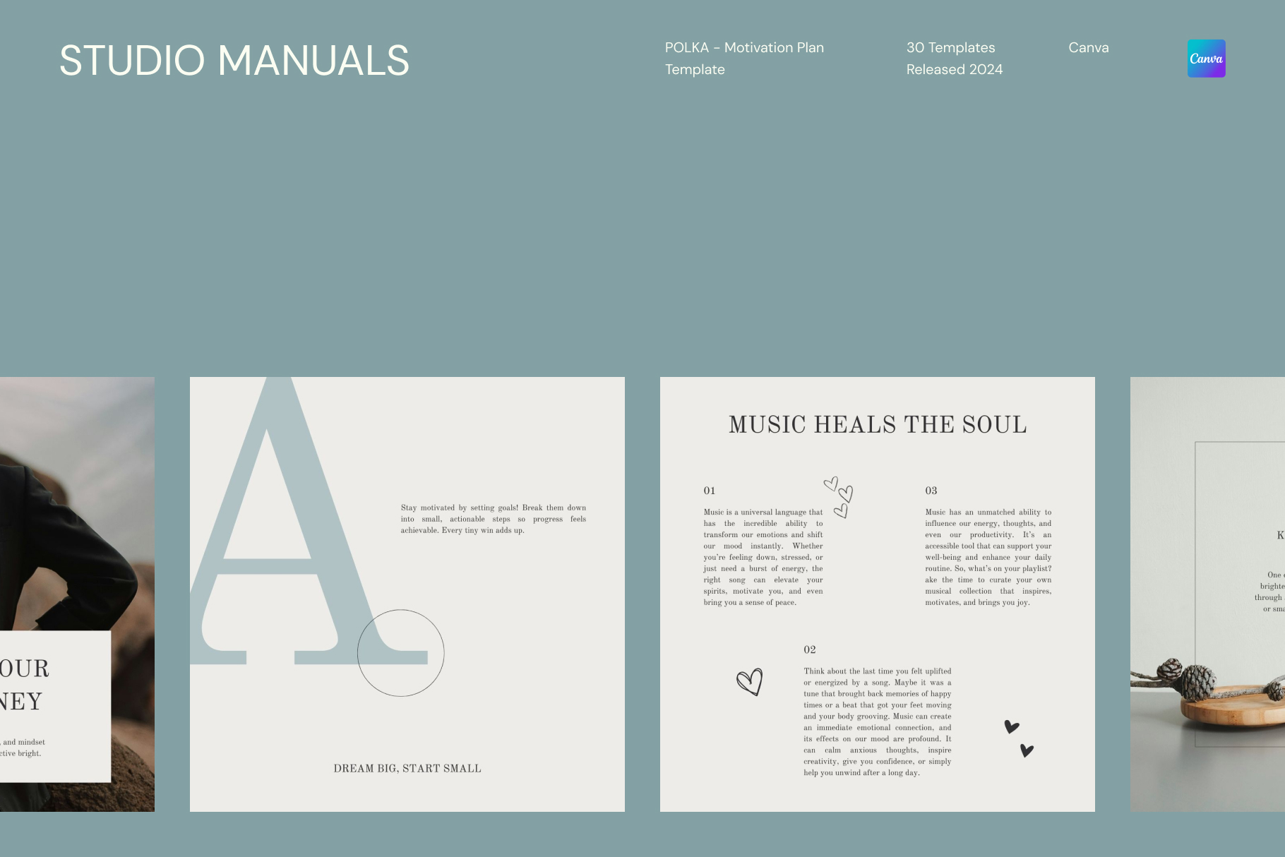 POLKA Motivation Plan Template – 30 Canva Templates