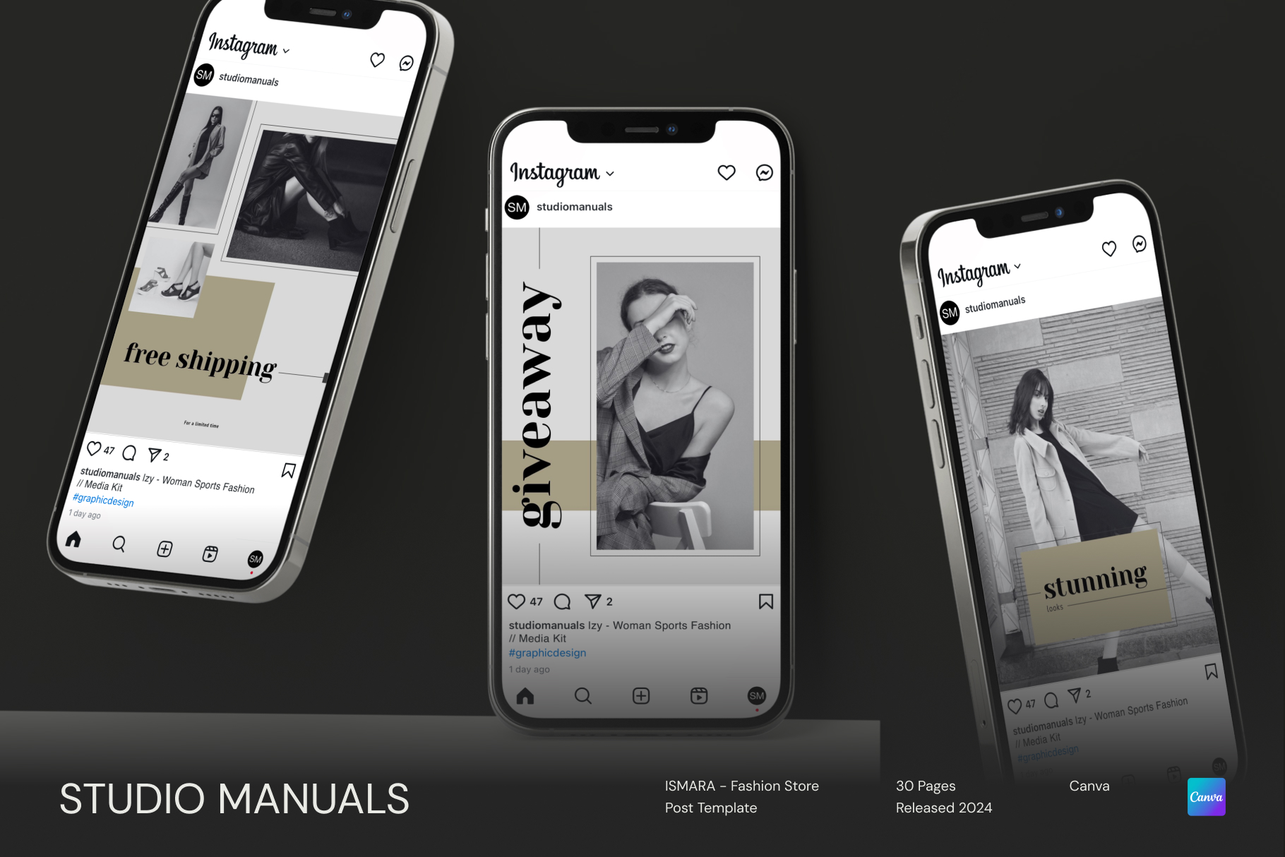 ISMARA Fashion Store – 30 Stylish Canva Template