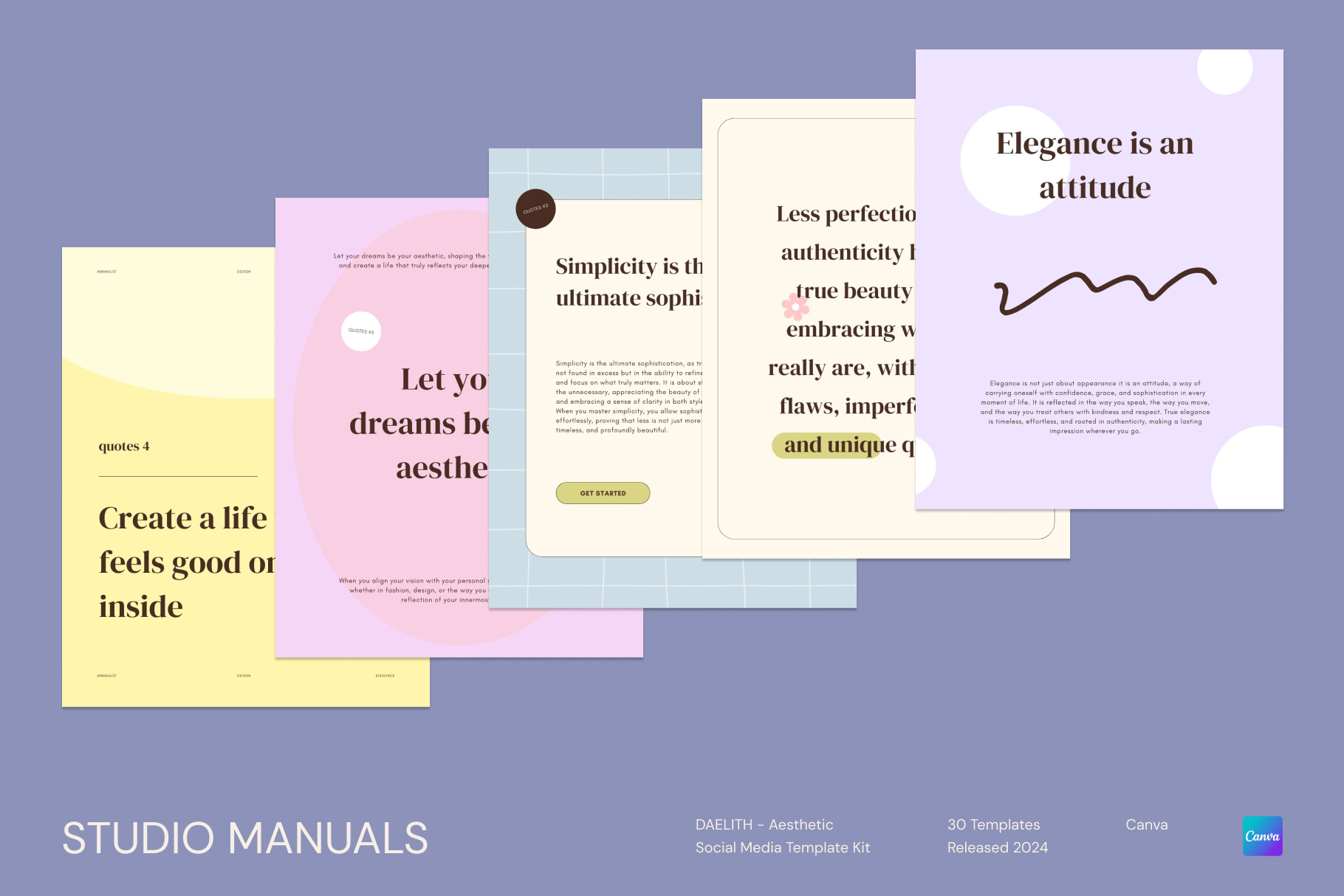 DAELITH – Aesthetic Social Media Template Kit