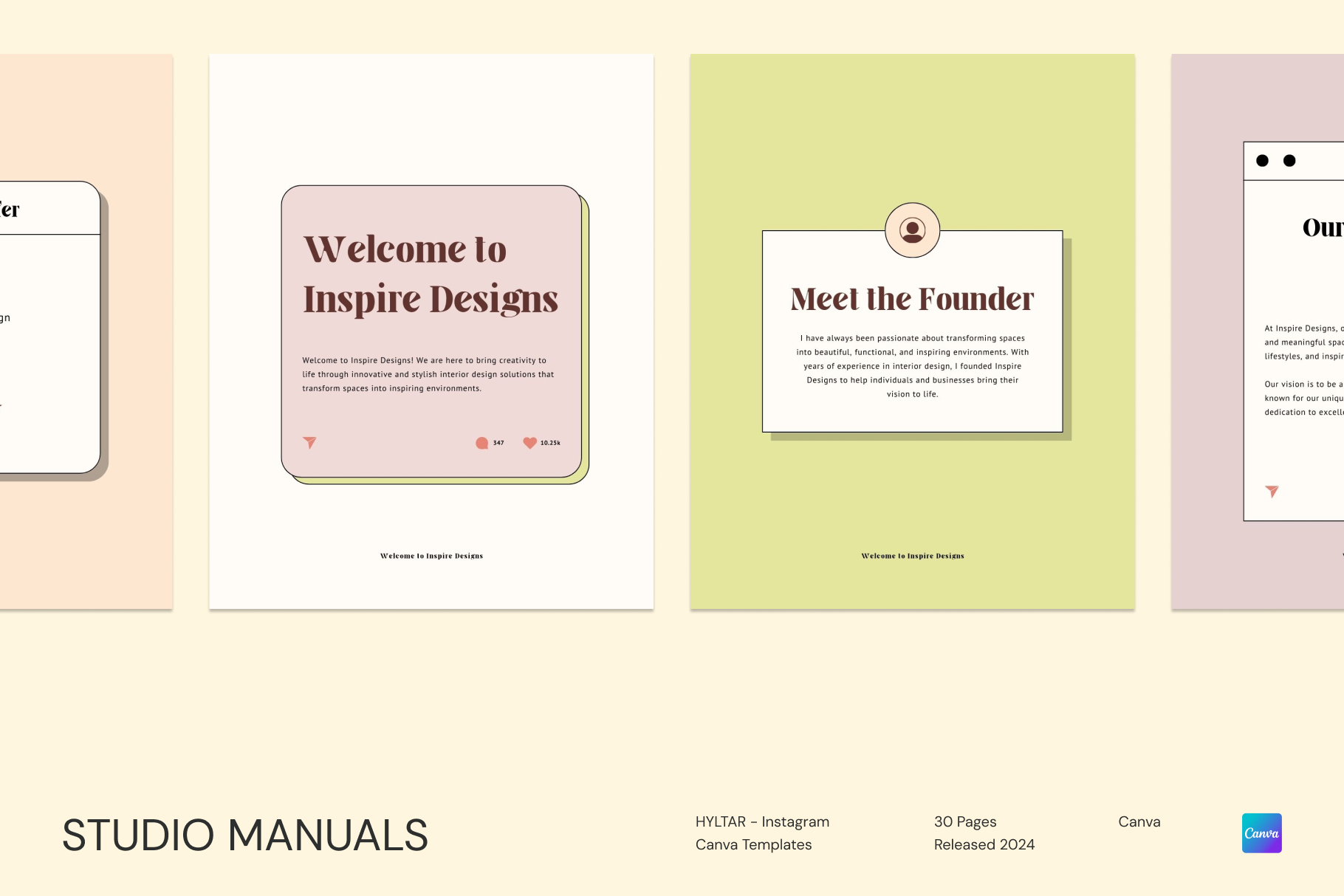 HYLTAR – Instagram Canva Templates