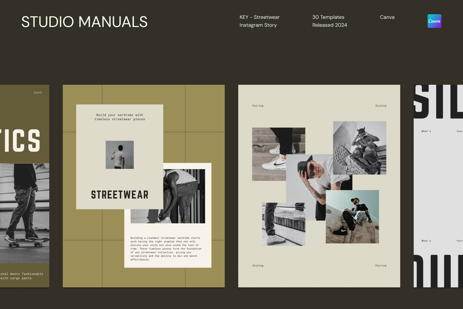 KEY - 30 Customizable Streetwear Instagram Story Templates