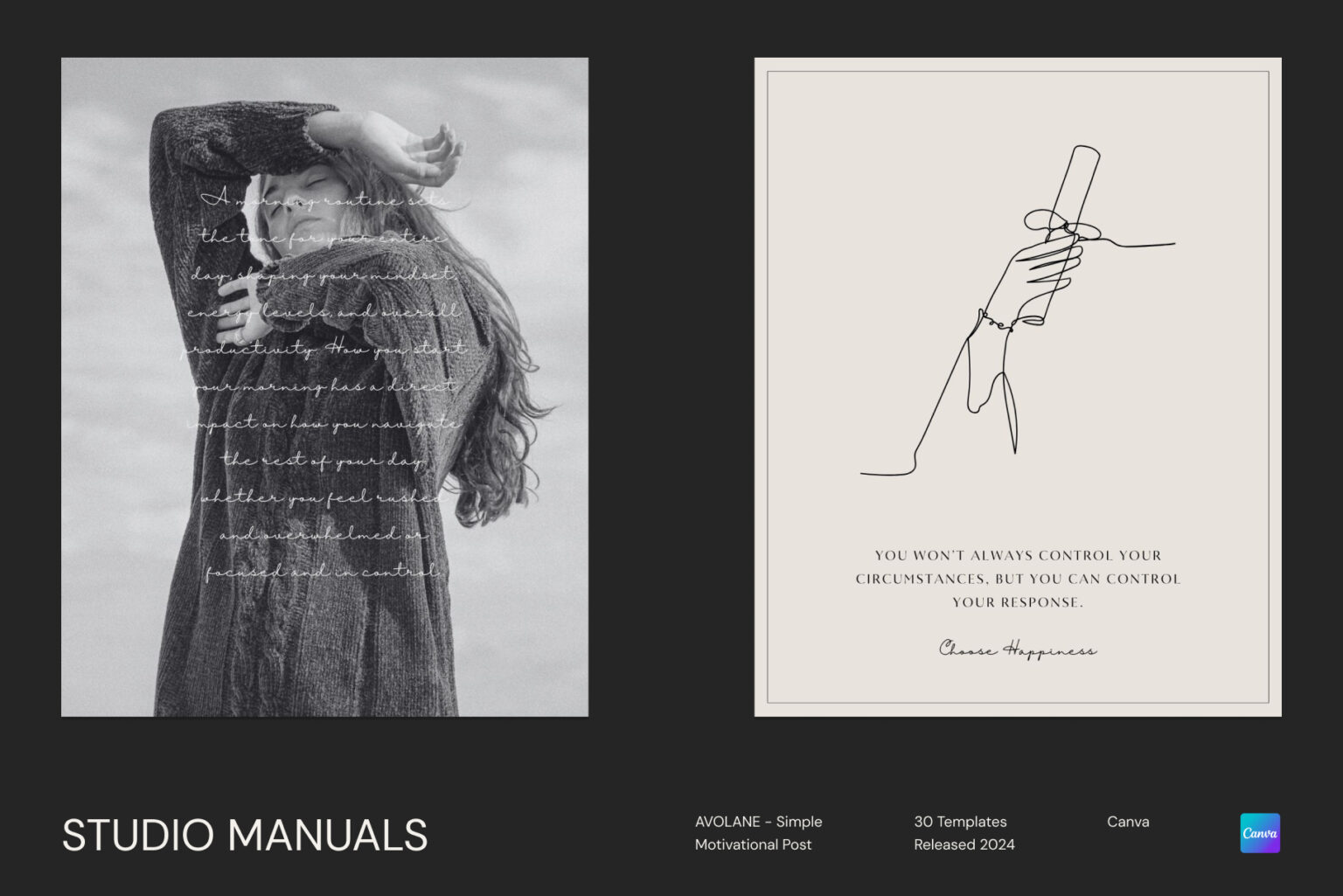 AVOLANE - Simple Motivational Post Templates for Social Media