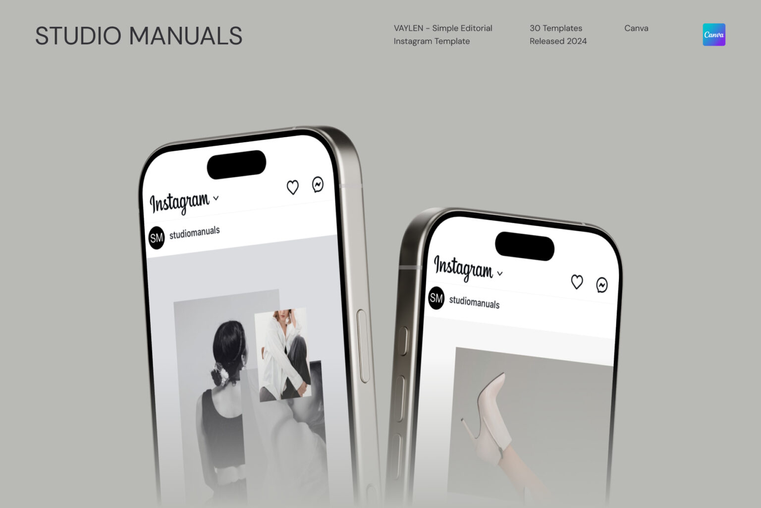 VAYLEN – Simple Editorial Instagram Template for Canva