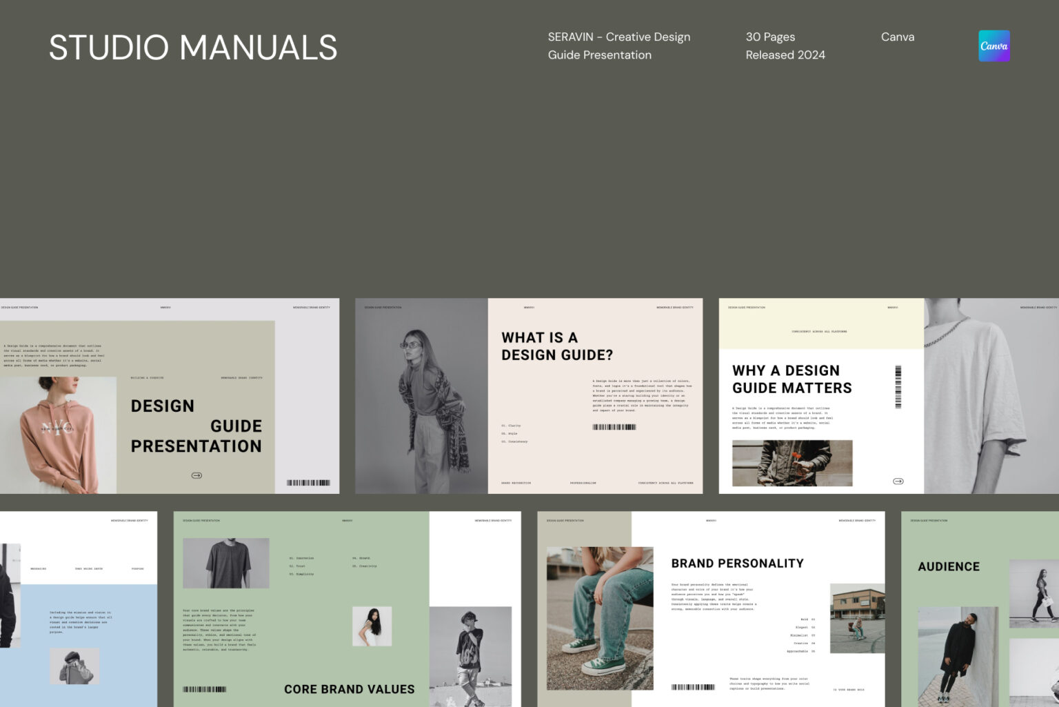Seravin Creative Design Guide Presentation: Refined Visual Strategy in ...