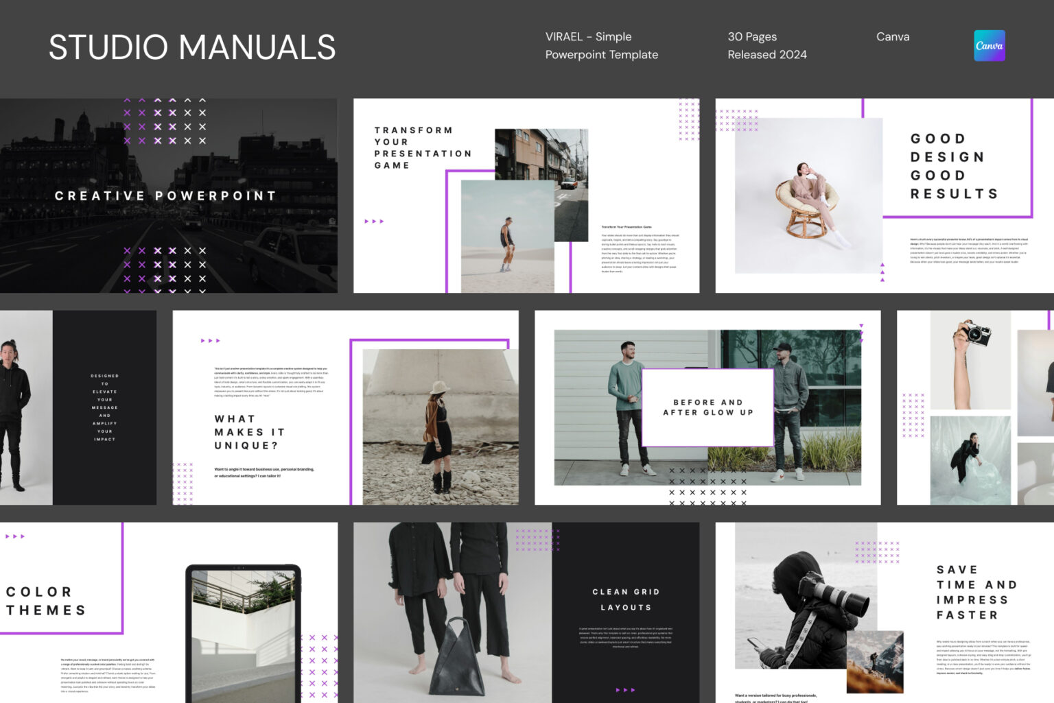 VIRAEL – 30 Fully Customizable Simple PowerPoint Templates