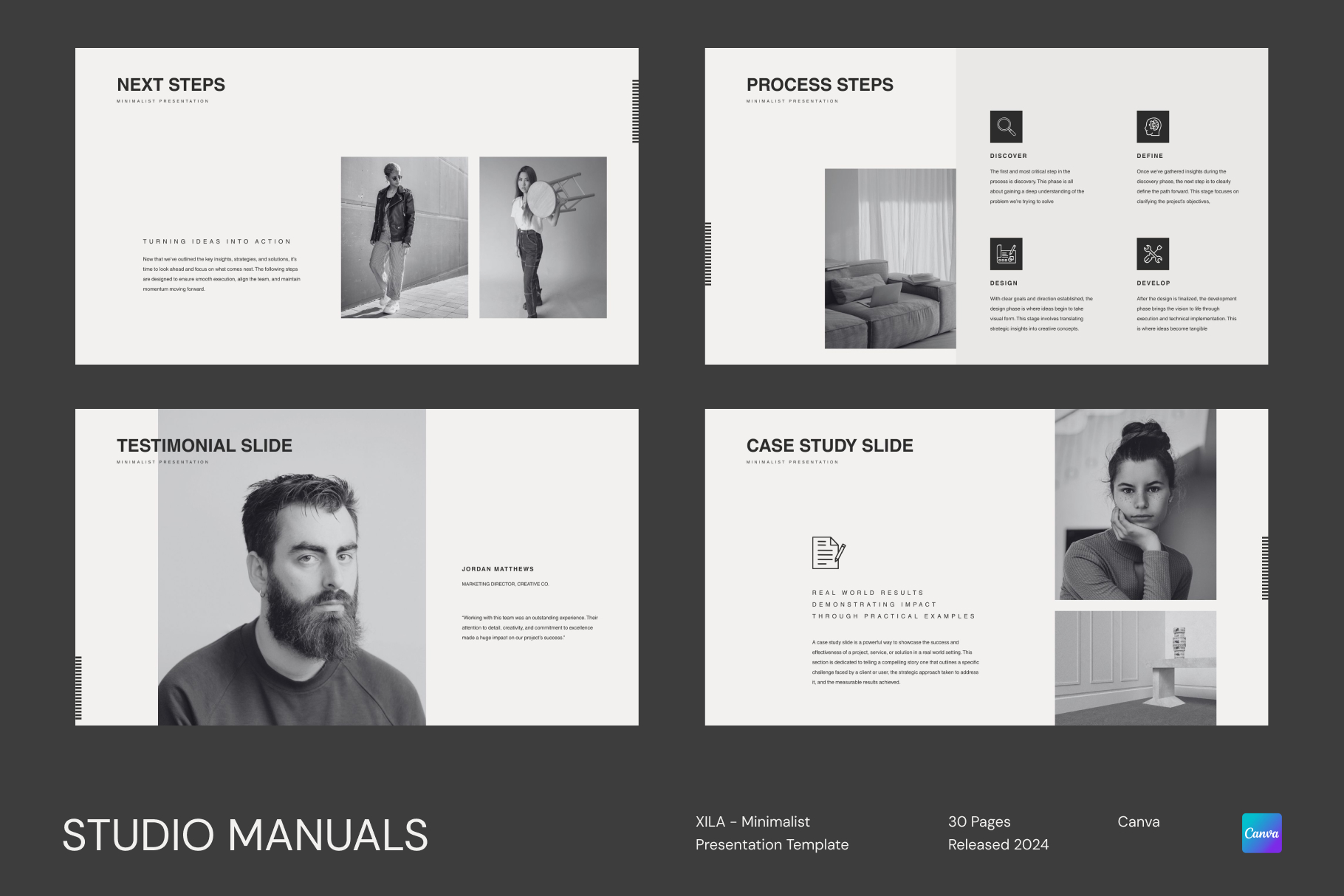 XILA – 30 Fully Customizable Minimalist Presentation Templates