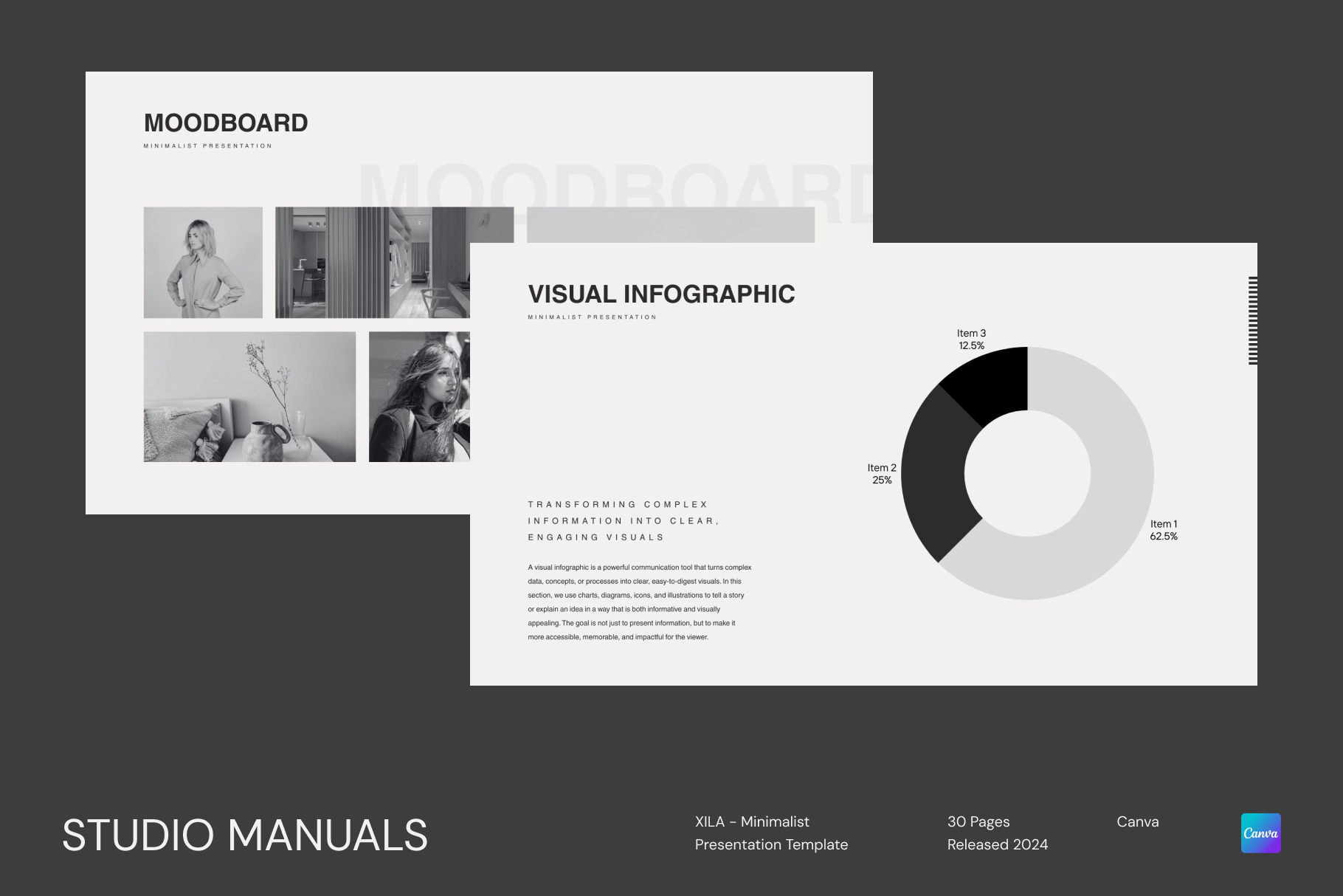 XILA – 30 Fully Customizable Minimalist Presentation Templates