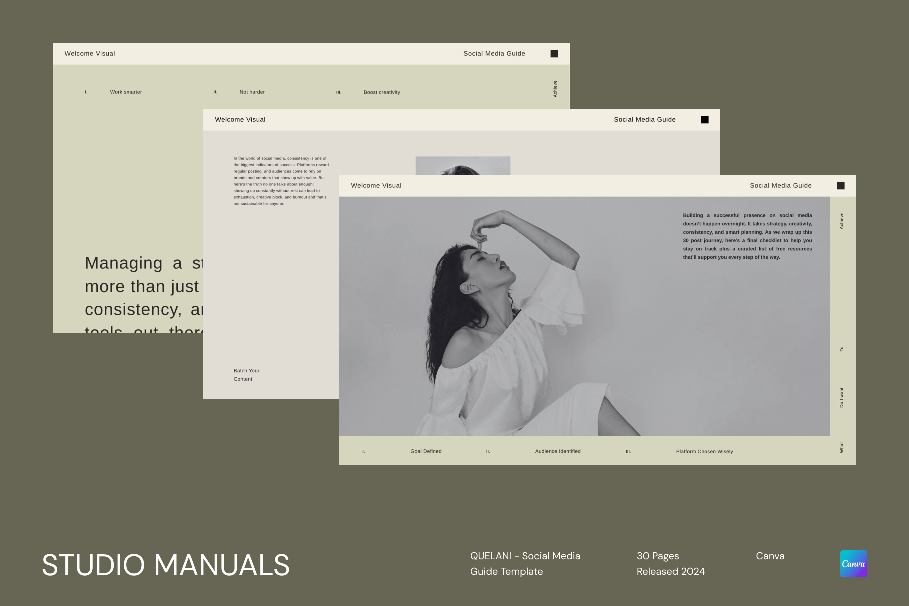 QUELANI – 30 Fully Customizable Social Media Guide Template