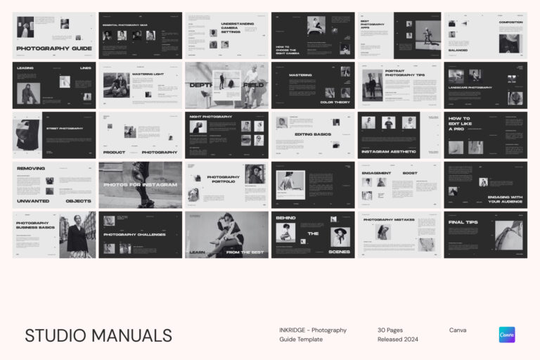 INKRIDGE – Photography Guide Template for Canva