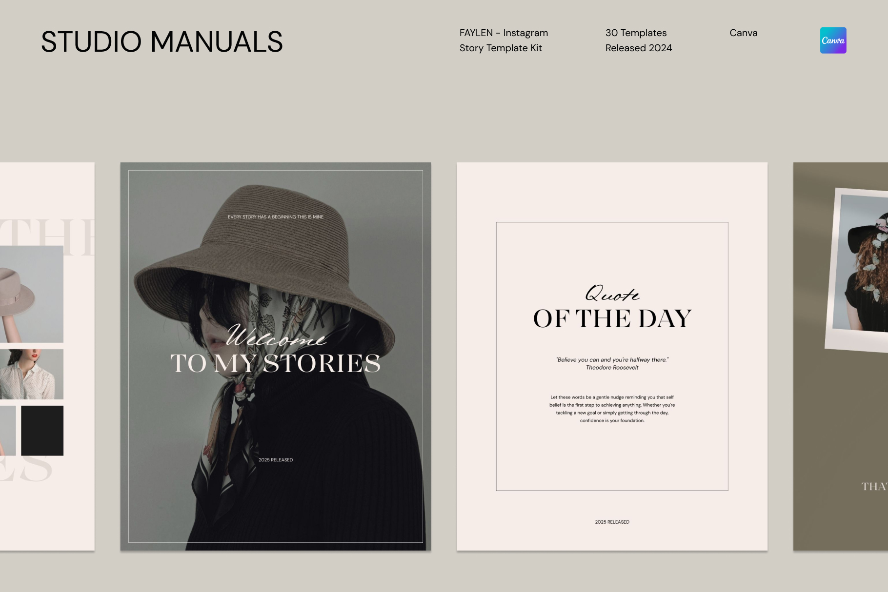 FAYLEN – Instagram Story Template Kit for Canva