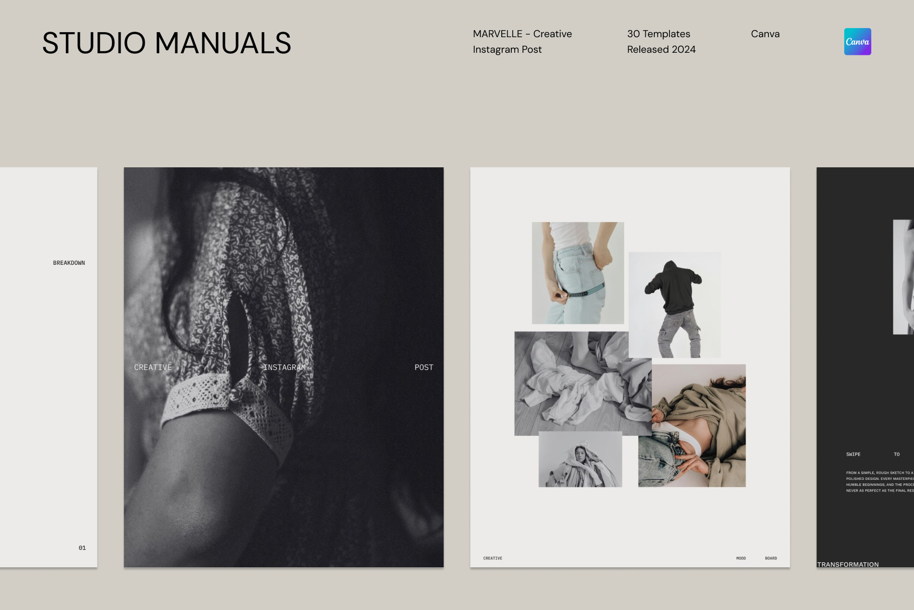 MARVELLE – Creative Instagram Post Templates for Canva