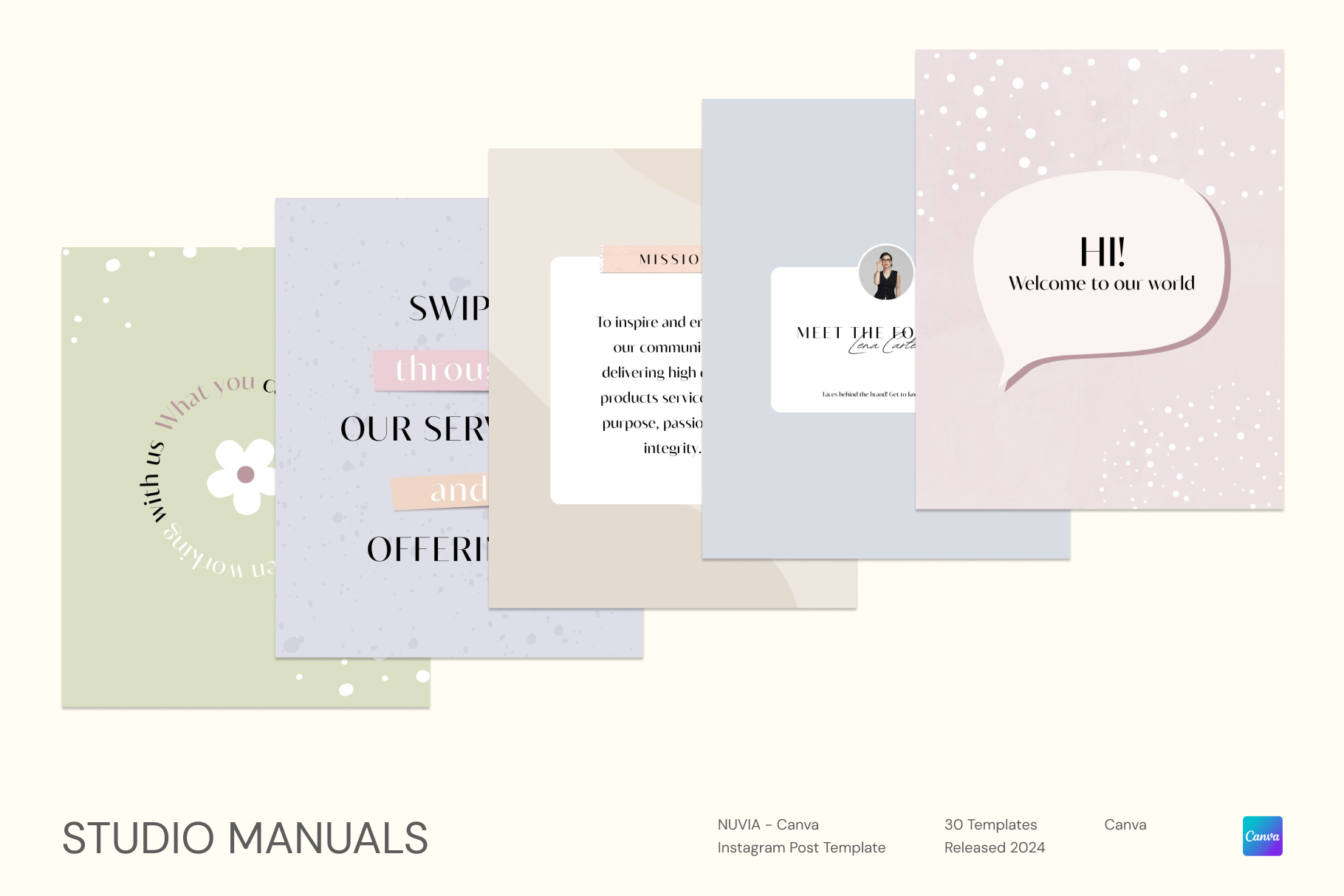 NUVIA – Canva Instagram Post Template for Creatives