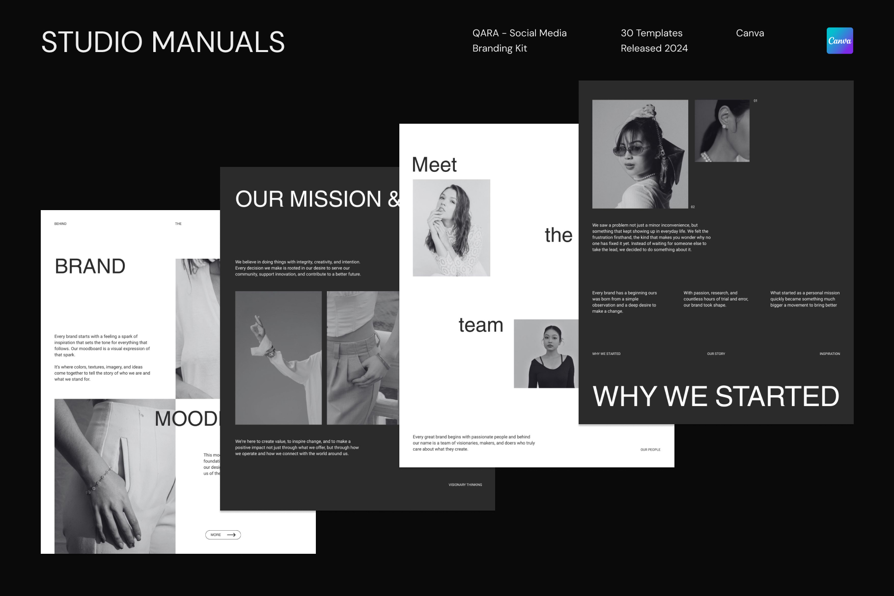 QARA – Social Media Branding Kit Templates for Canva