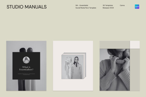 SIA – Essentialist Social Media Pack Template for Canva