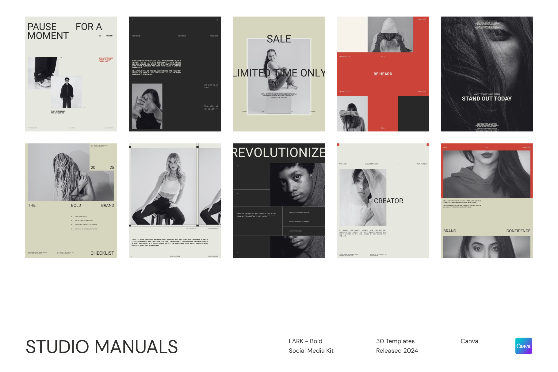 LARK – Bold Social Media Kit Templates for Canva
