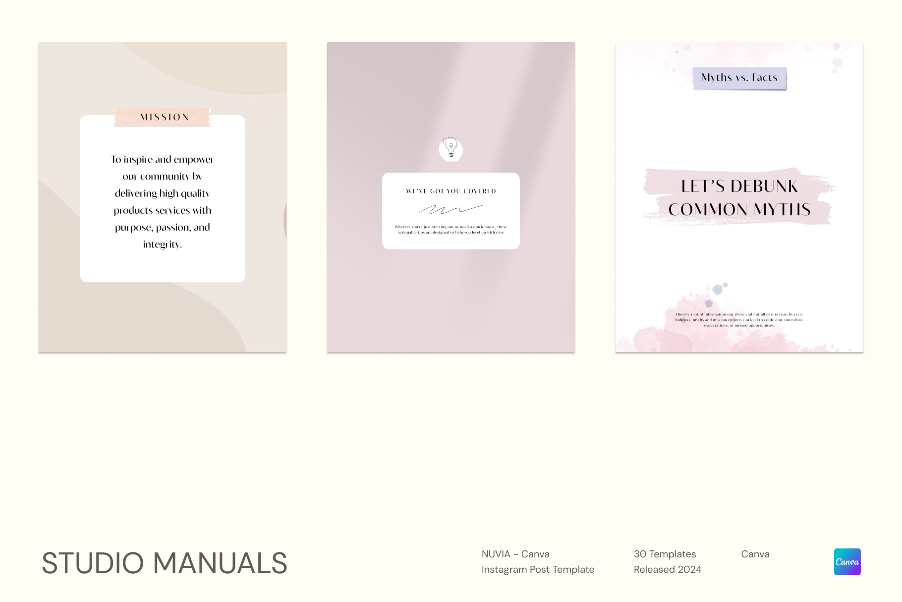 NUVIA – Canva Instagram Post Template for Creatives