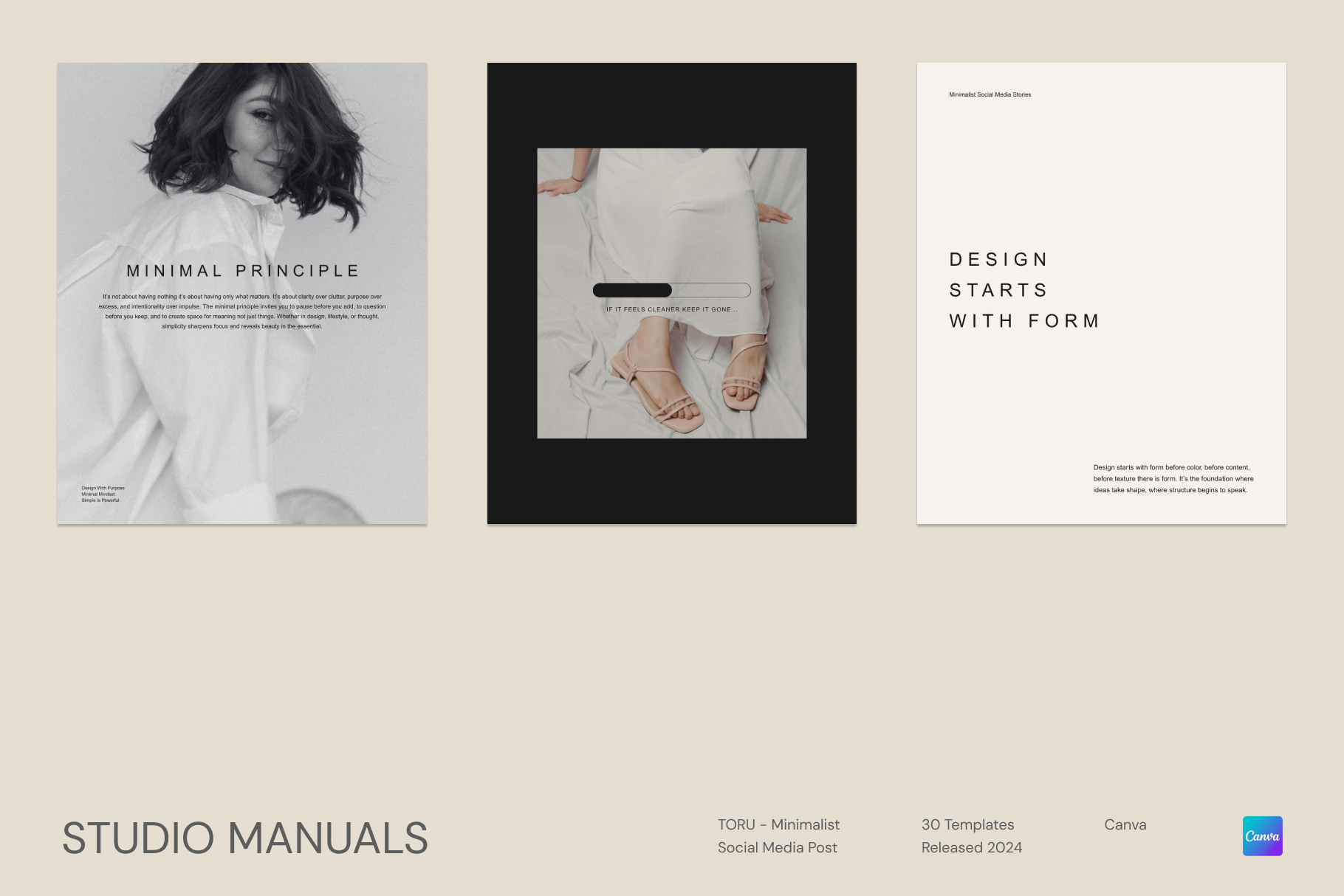 TORU – Minimalist Social Media Post Template for Canva